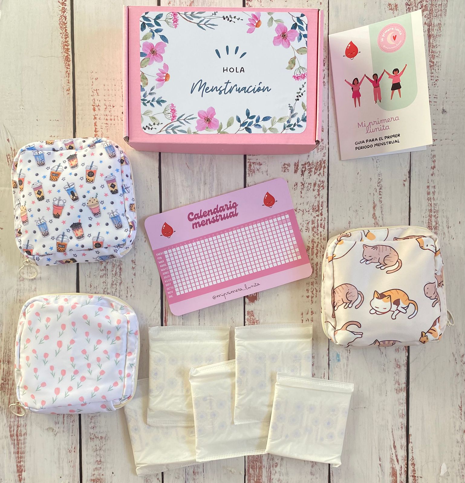 Kit para primera menstruación con amor y educación
